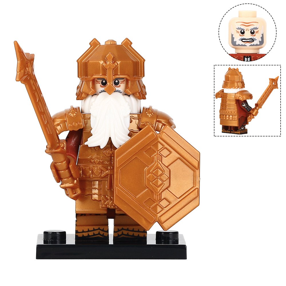 Balin (Regal Armor) Erebor Dwarf Warrior The Hobbit Minifigures Block Toys