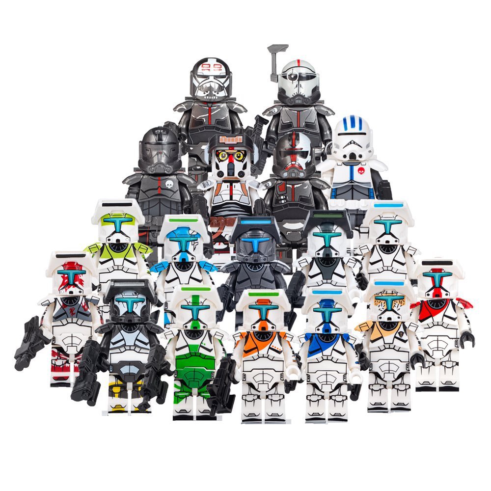18pcs Star Wars The Bad Batch Hunter Crosshair and Republic Commando ...