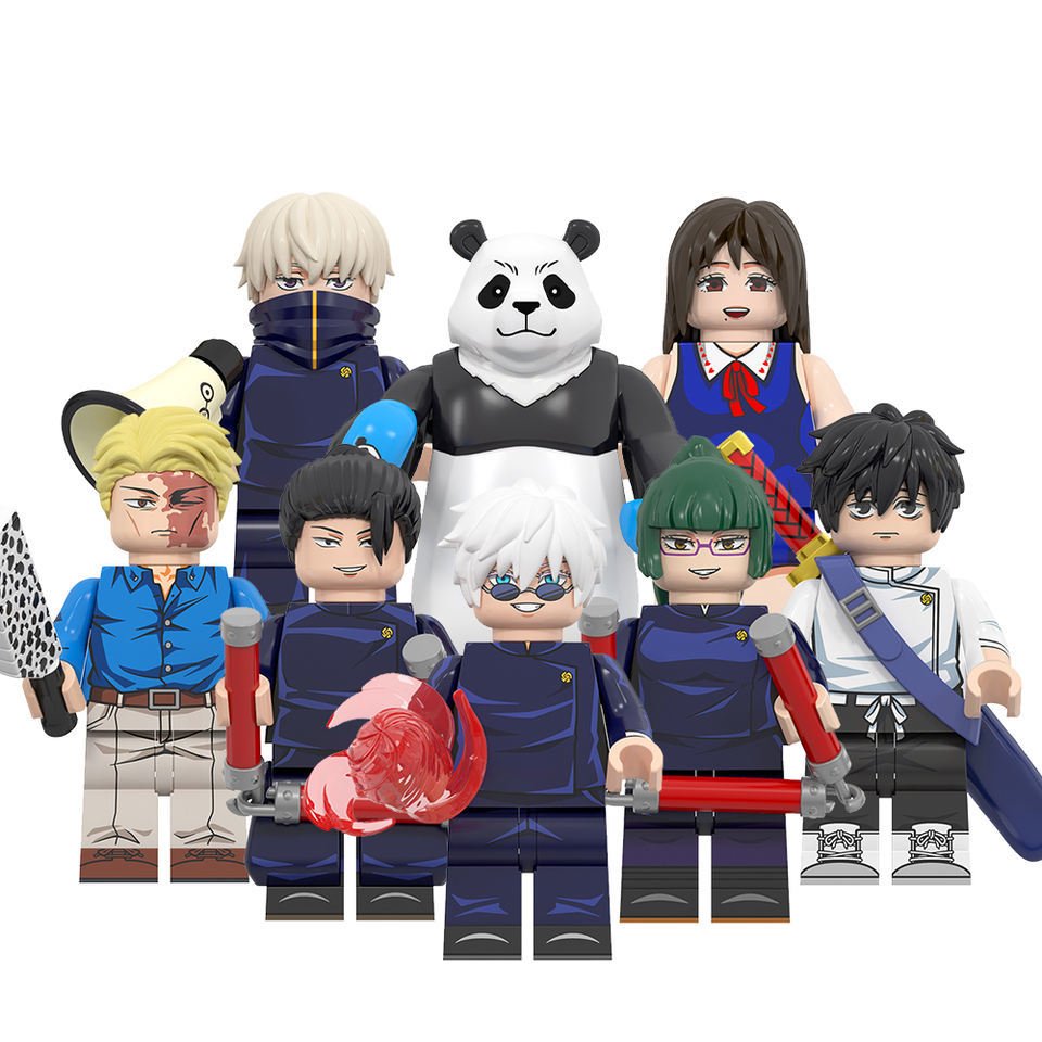 8pcs Jujutsu Kaisen Gojo Geto Rika Kento Nanami Maki Zenin Panda ...