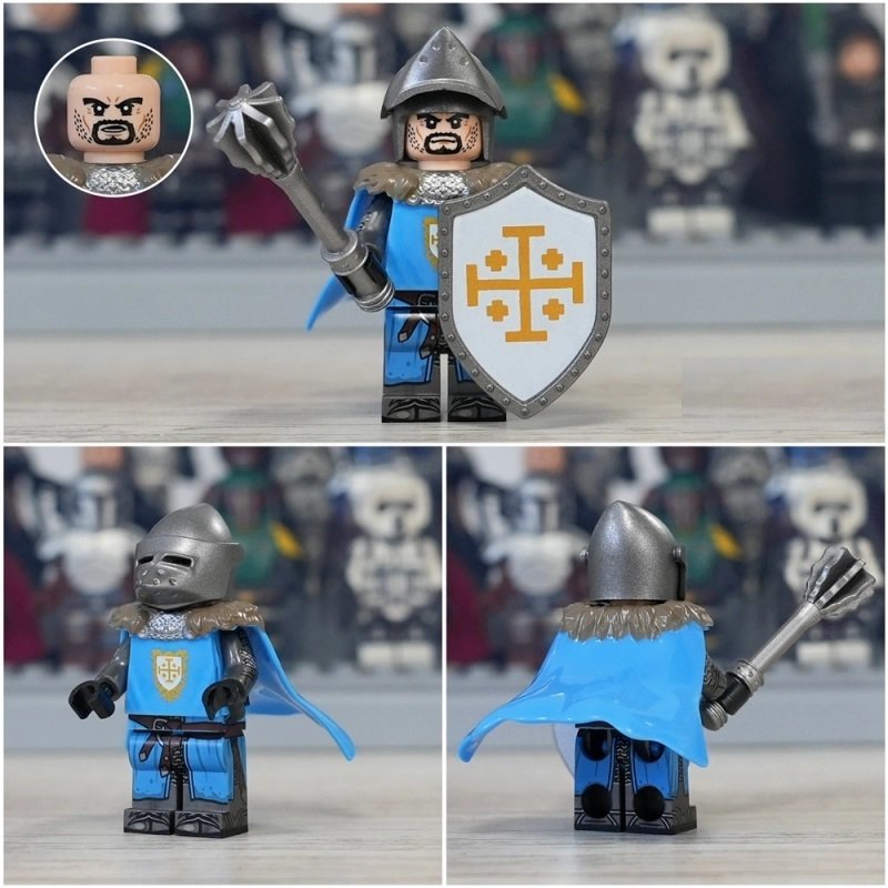 4pcs Crusader The Knight of Jerusalem Swordsman Maceman Minifigures Set