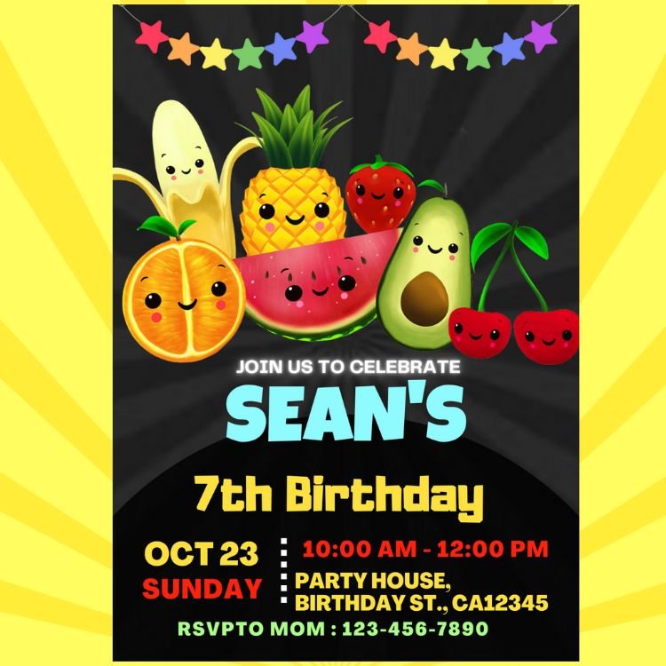 Hey Bear Sensory Birthday Invitation Template