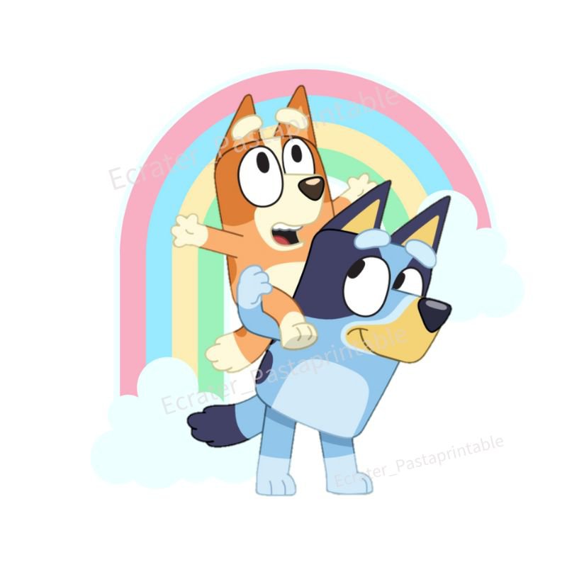 Bluey Bingo Rainbow PNG ClipartDigital