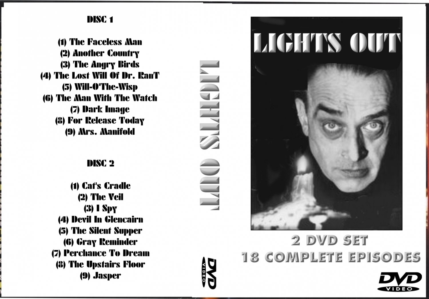 Lights Out 2 DVD Set 18 Classic Episodes Classic 1949-1952 Horror TV Series