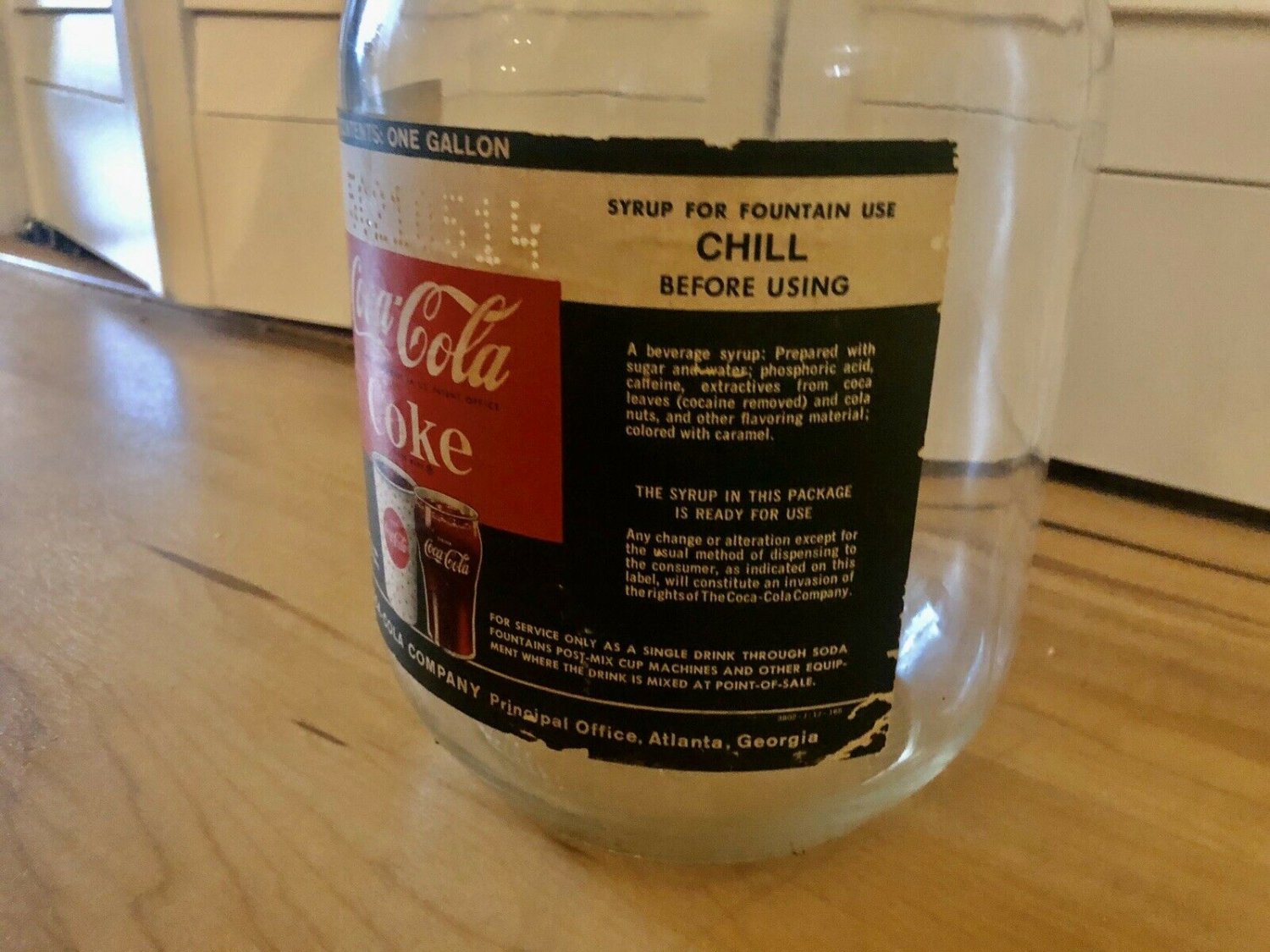 1960s 1 Gallon Coca Cola Coke Syrup Glass Jug Bottle with Cap Teardrop ...