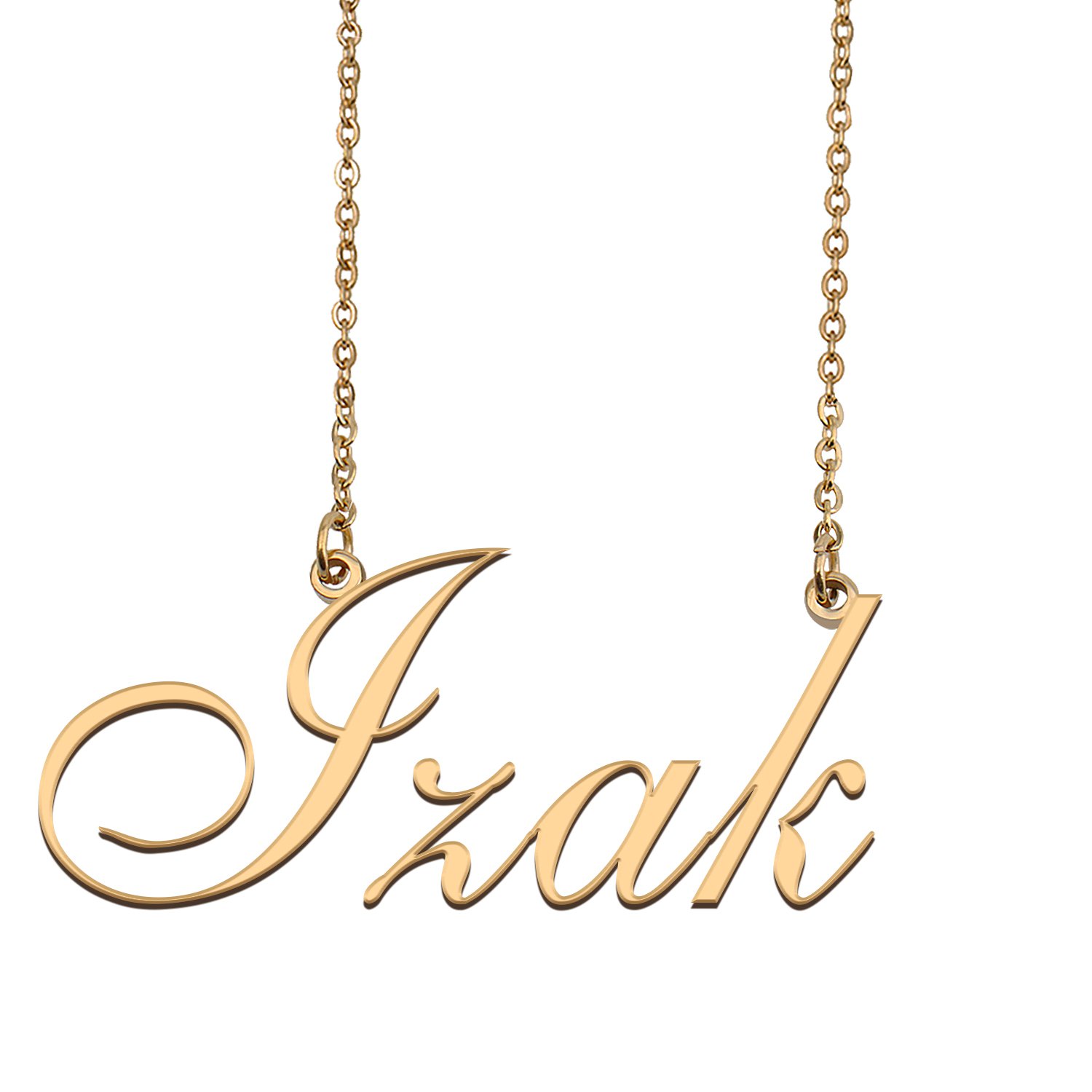 Personalized My Name Necklace Dainty personal Initial Necklace Izak