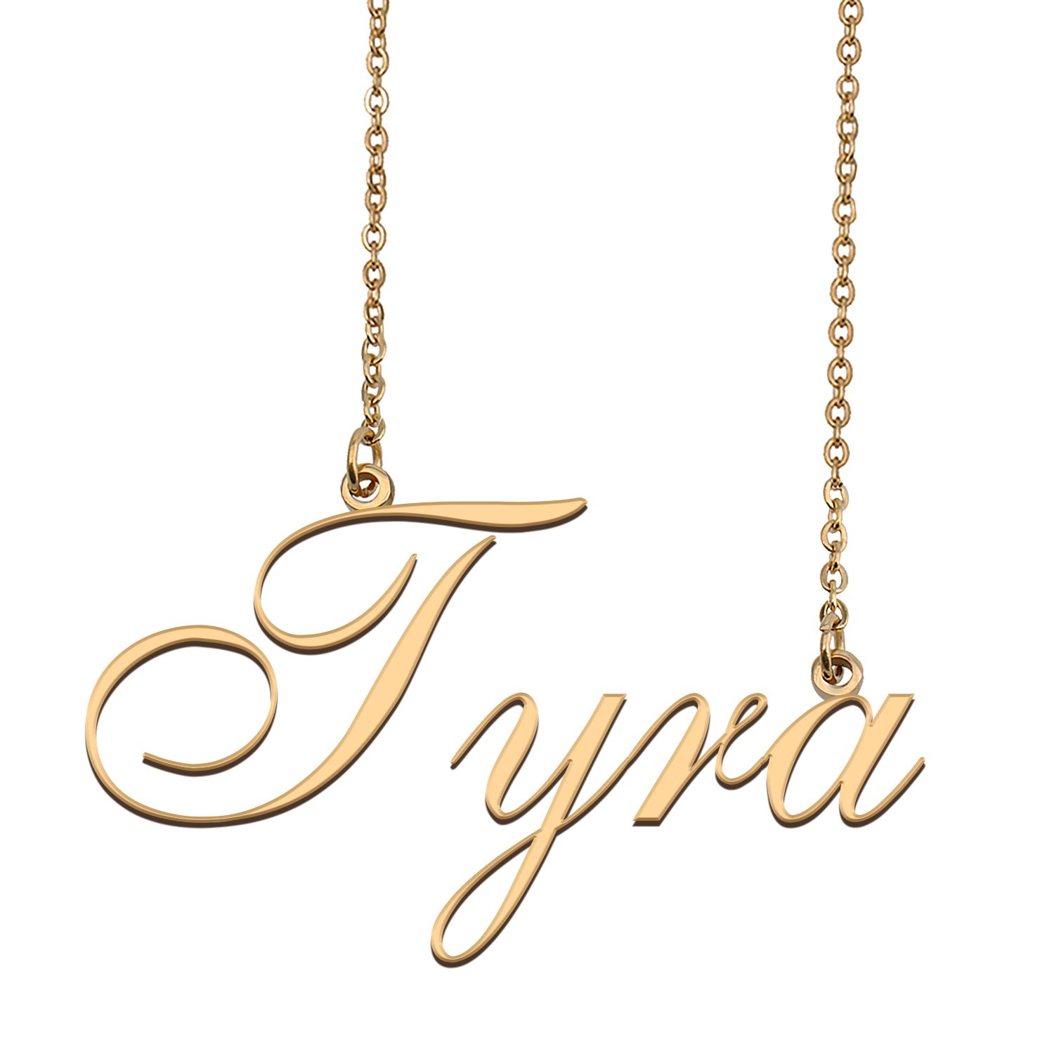 Custom Personalized Name Necklace in Golden Silver for Women Tyra