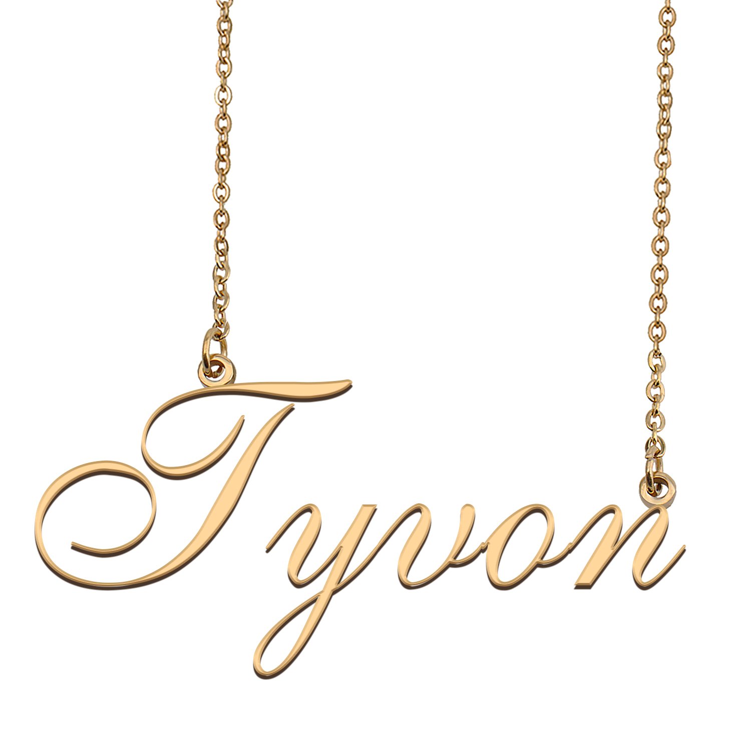 Custom Personalized Name Necklace in Golden Silver for Women Tyvon
