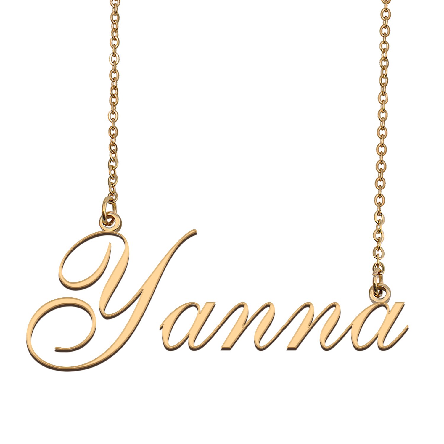 Custom Personalized Name Necklace in Golden Silver for Women Yanna