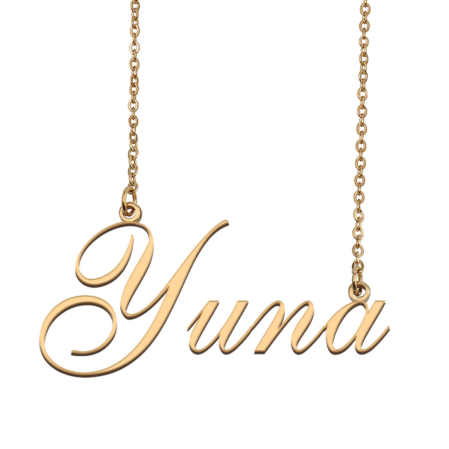 Custom Personalized Name Necklace in Golden Silver for Women Yuna