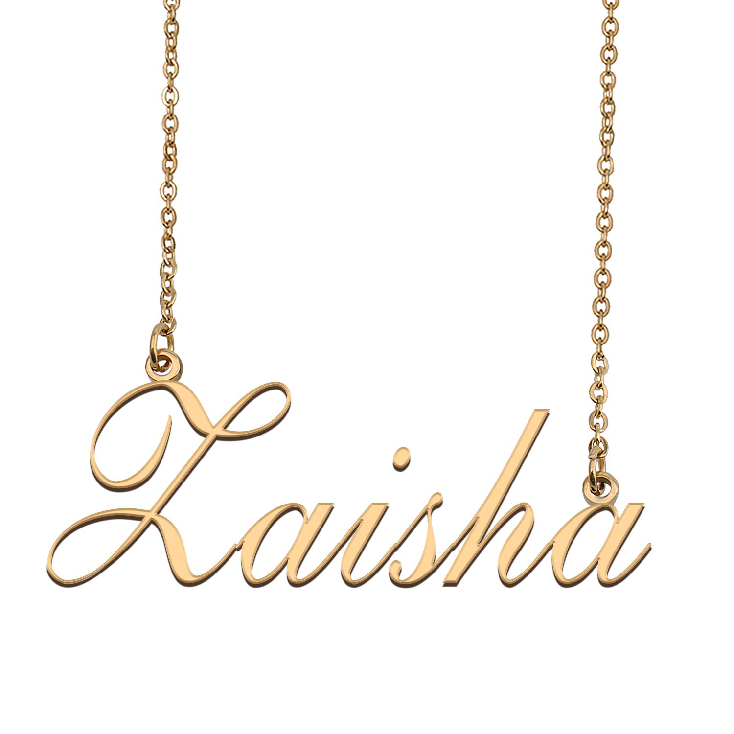 Custom Personalized Name Necklace in Golden Silver for Women Zaisha