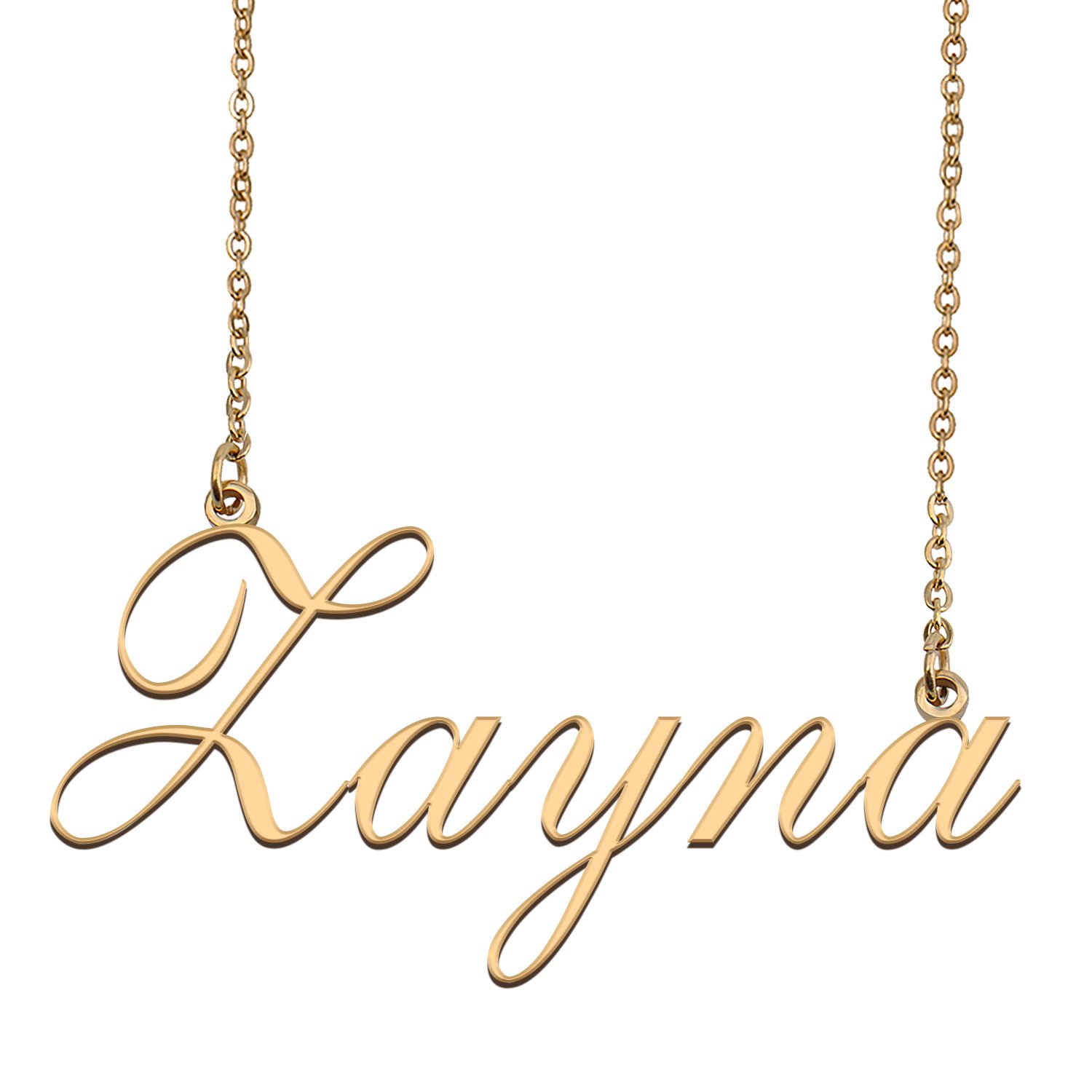 Custom Personalized Name Necklace in Golden Silver for Women Zayna