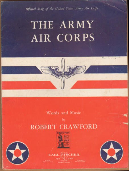 Vintage Sheet Music The Army Air Corps Song 1939