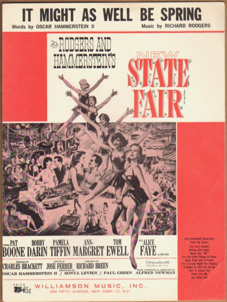 Vintage Sheet Music Rogers and Hammersteins New State Fair 1945