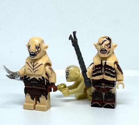 Azog and Bolg Orc Minifigures Lord of the Rings Orc Lord Leaders