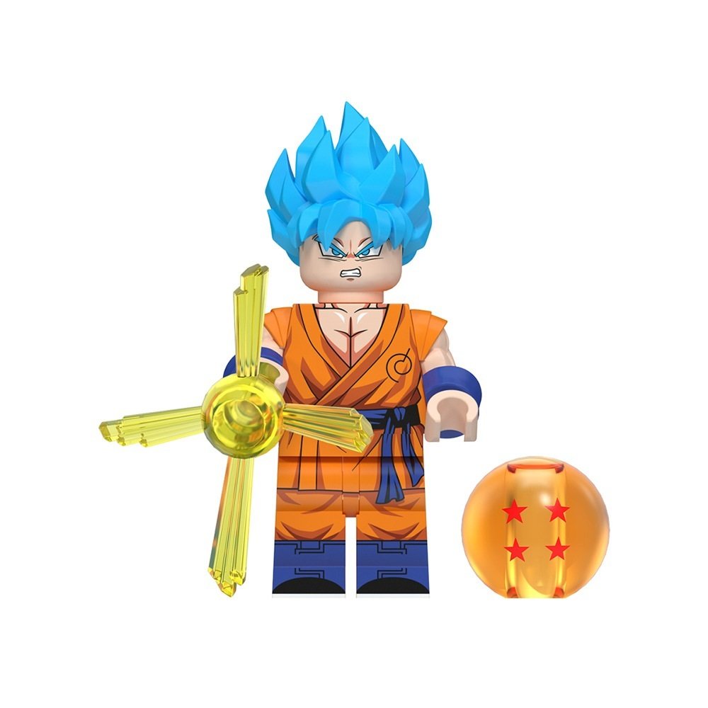 Goku Super Saiyan Blue Dragon Ball Minifigures Weapons and Accessories