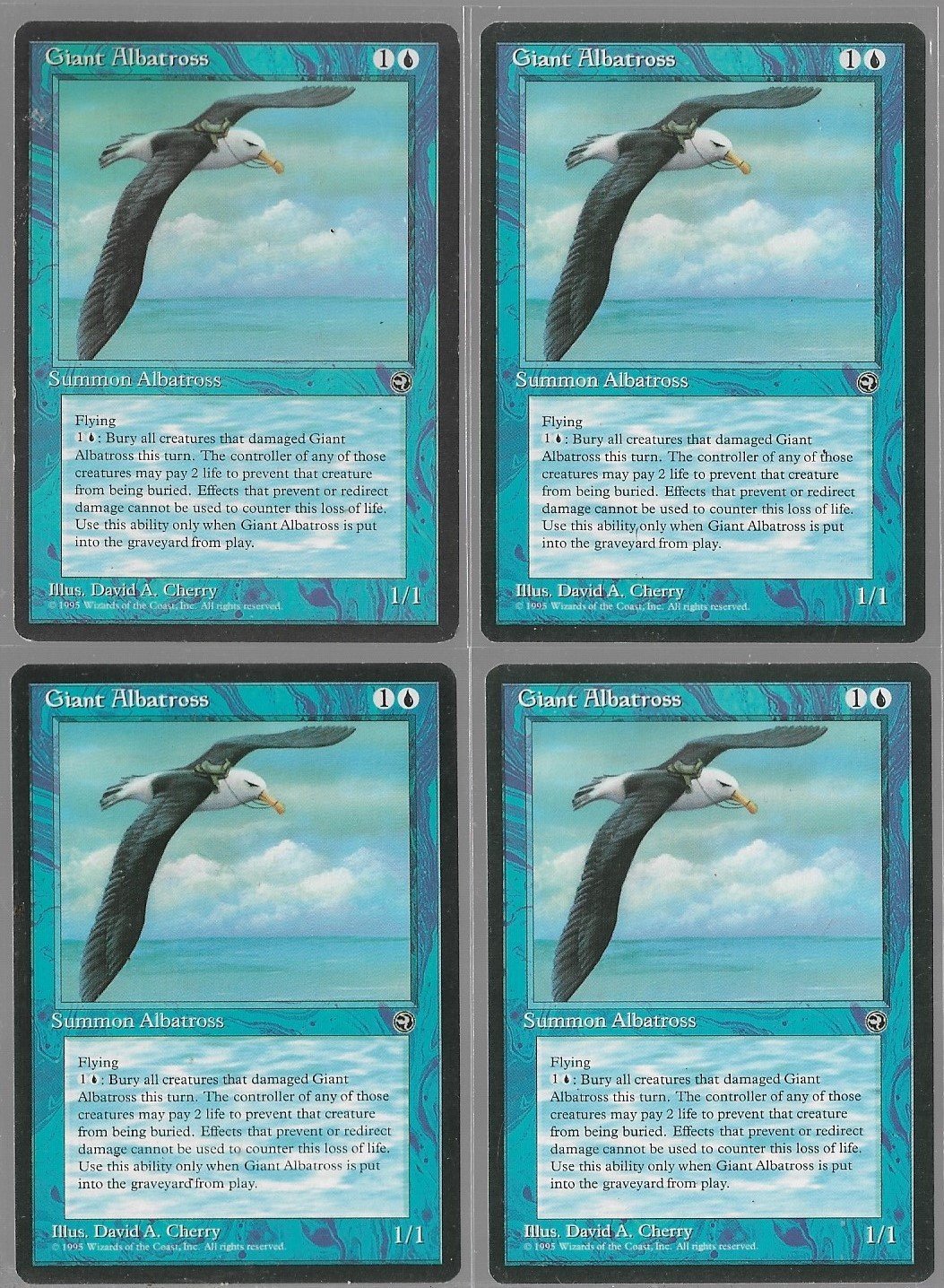 Giant Albatross x 4 - Homelands - Magic the Gathering