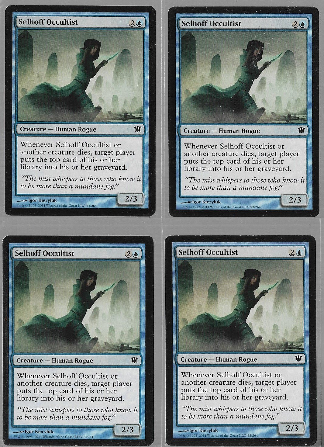 Selhoff Occultist x 4 - Innistrad - Magic the Gathering