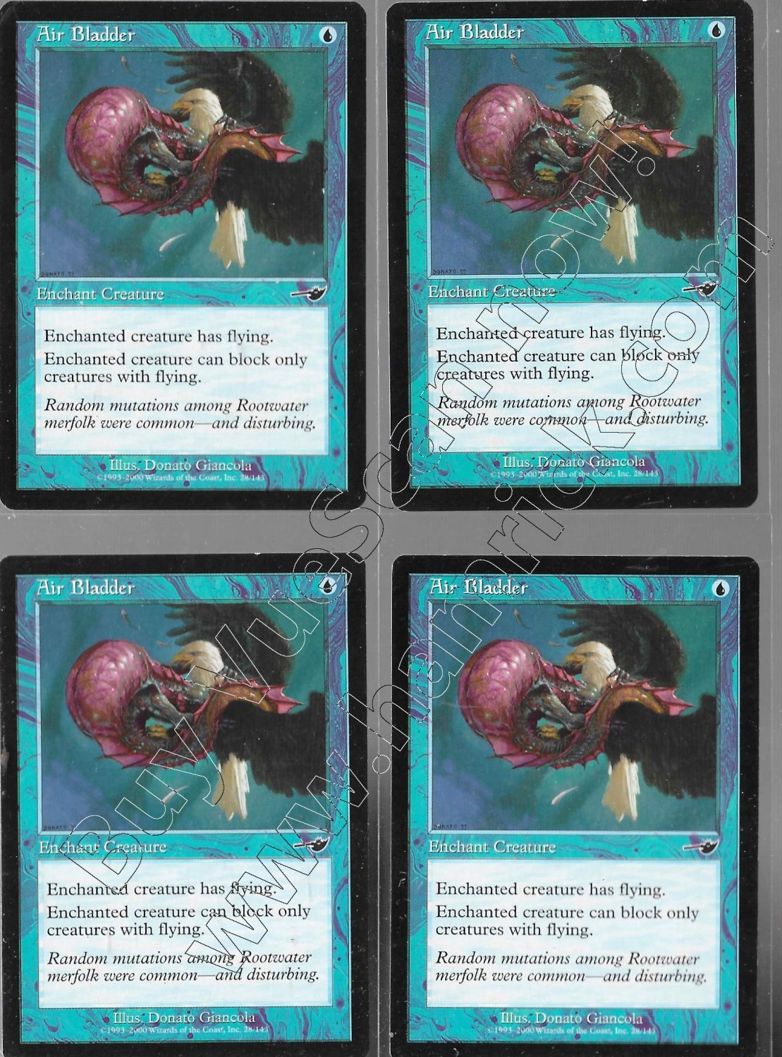 Air Bladder x 4 - Nemesis - Magic the Gathering