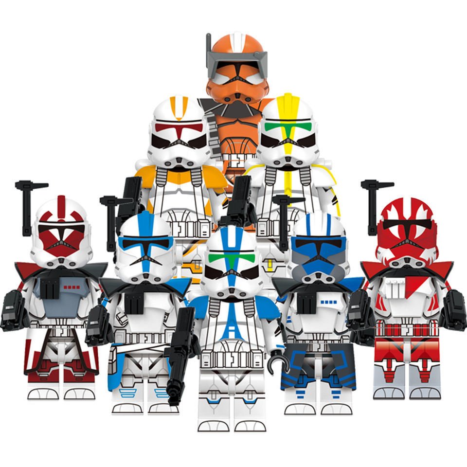 8pcs Star Wars Commander Ganch Jet troopers ARC Troopers Seven Dredd ...