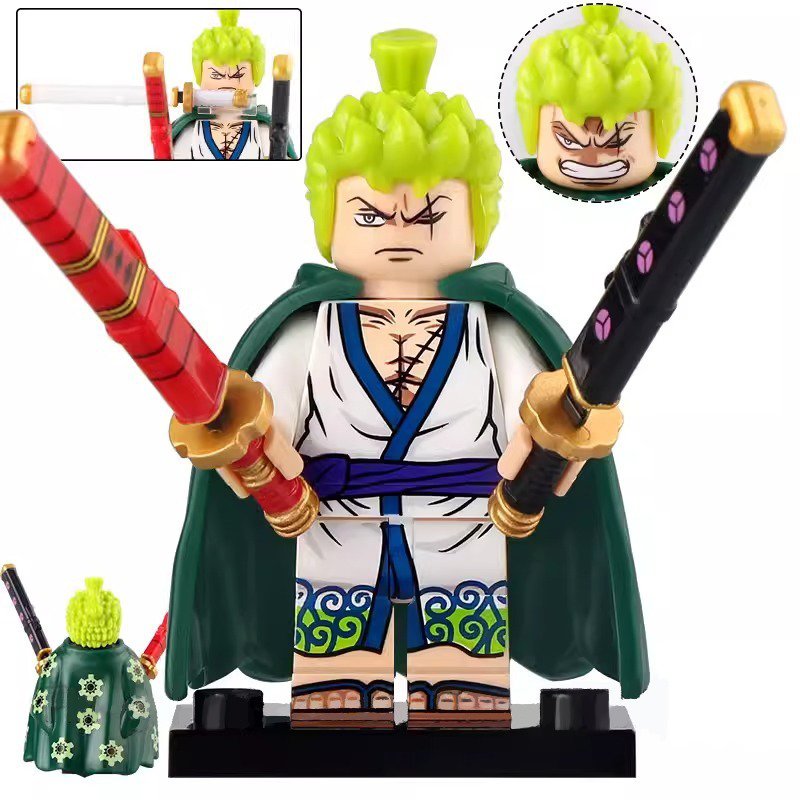 One Piece Wano Arc Roronoa Zoro Minifigures Accessories Building Toys