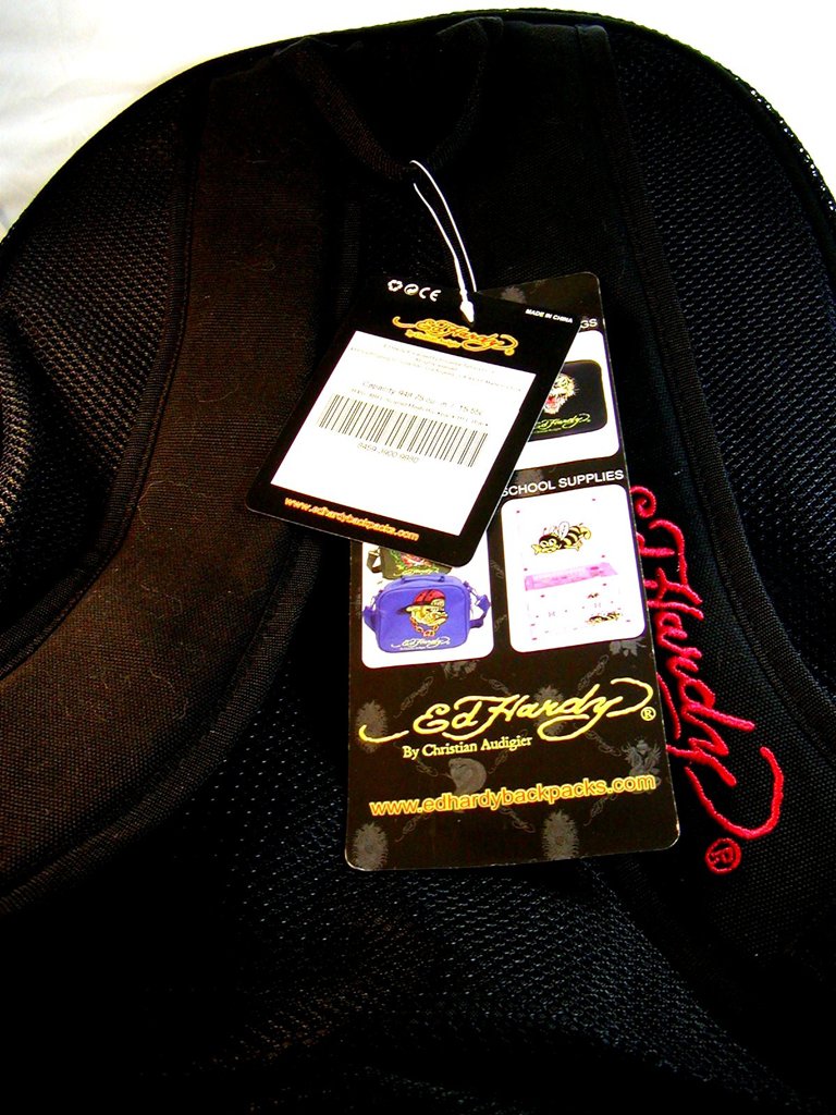 Authentic Ed Hardy Blue Bird Red Rose Love Backpack Bag 0101012013