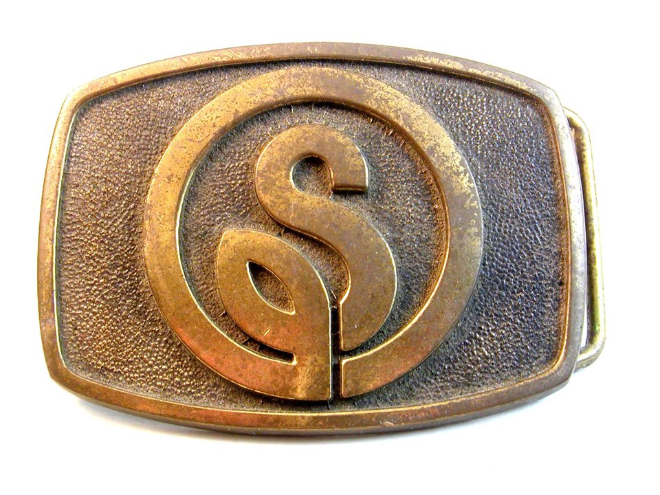 Vintage S in a Circle Belt Buckle