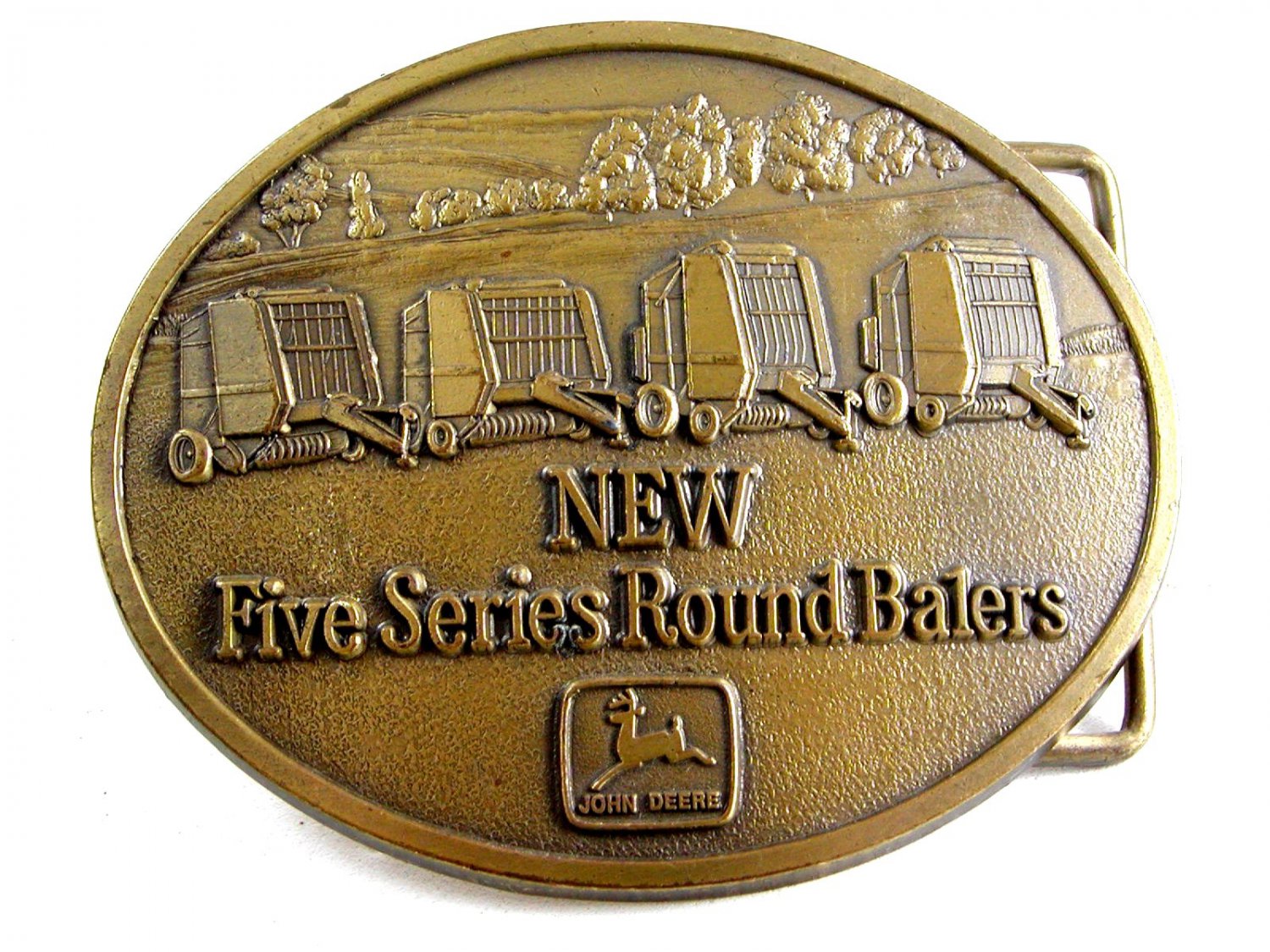 1989 New 5 Series Round Balers Belt Buckle by John Deere