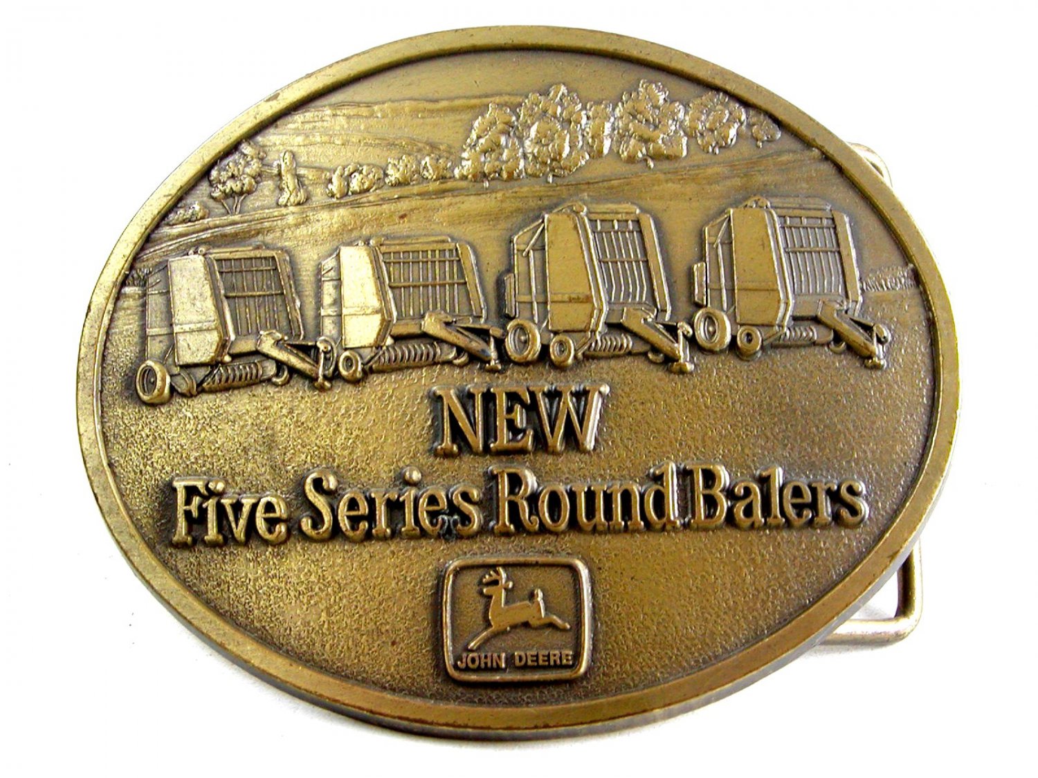 1989 New 5 Series Round Balers Belt Buckle by John Deere