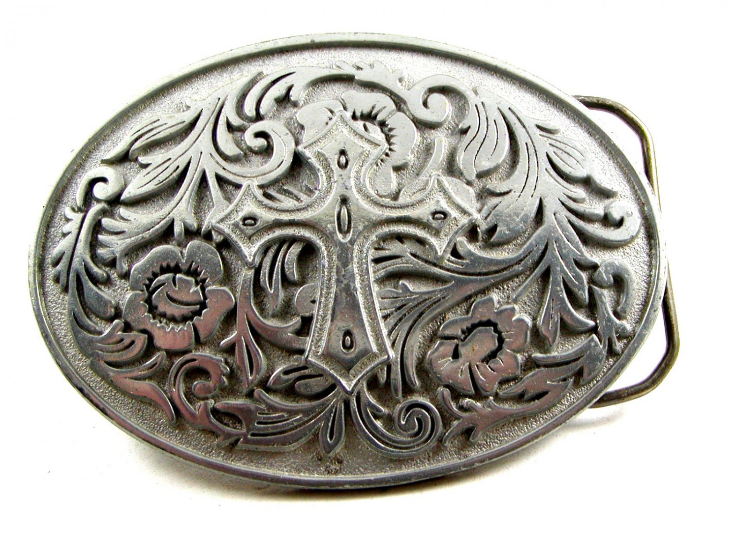 Western Cowboy Cross Belt Buckle by Silver Strike 3D