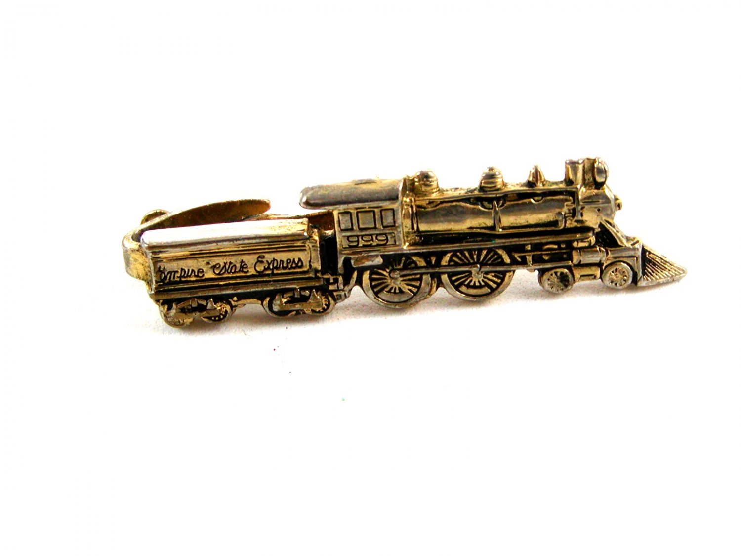 Vintage Silvertone Train Tie Clasp No 2 by Pioneer