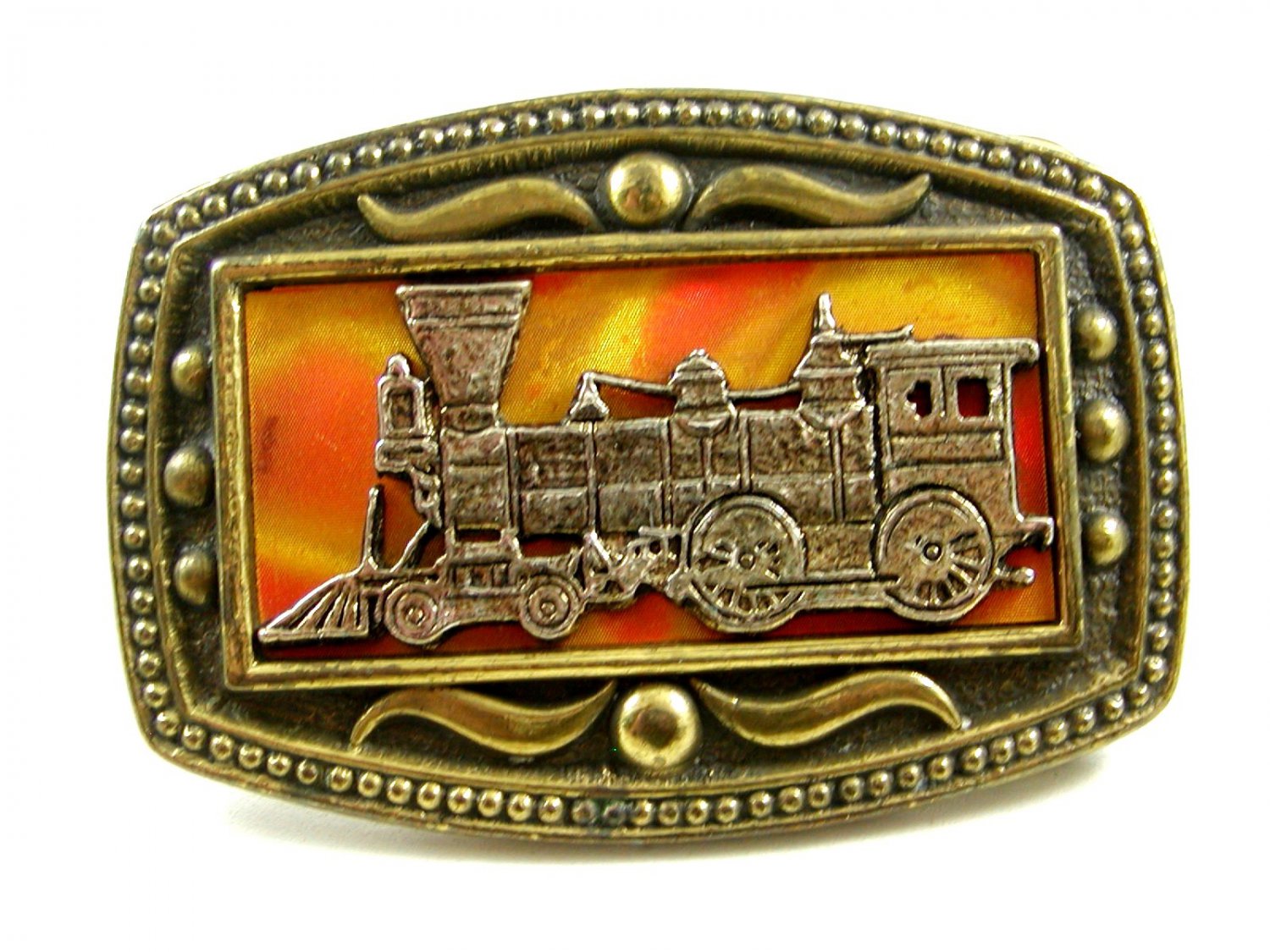 Railroad Train Locomotive Steam Engine Buckle by CII New York 092914