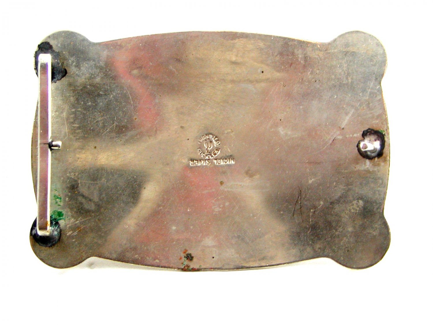 Vintage Western Cowboy Rodeo Bull Riding Belt Buckle by Frontier Buckles