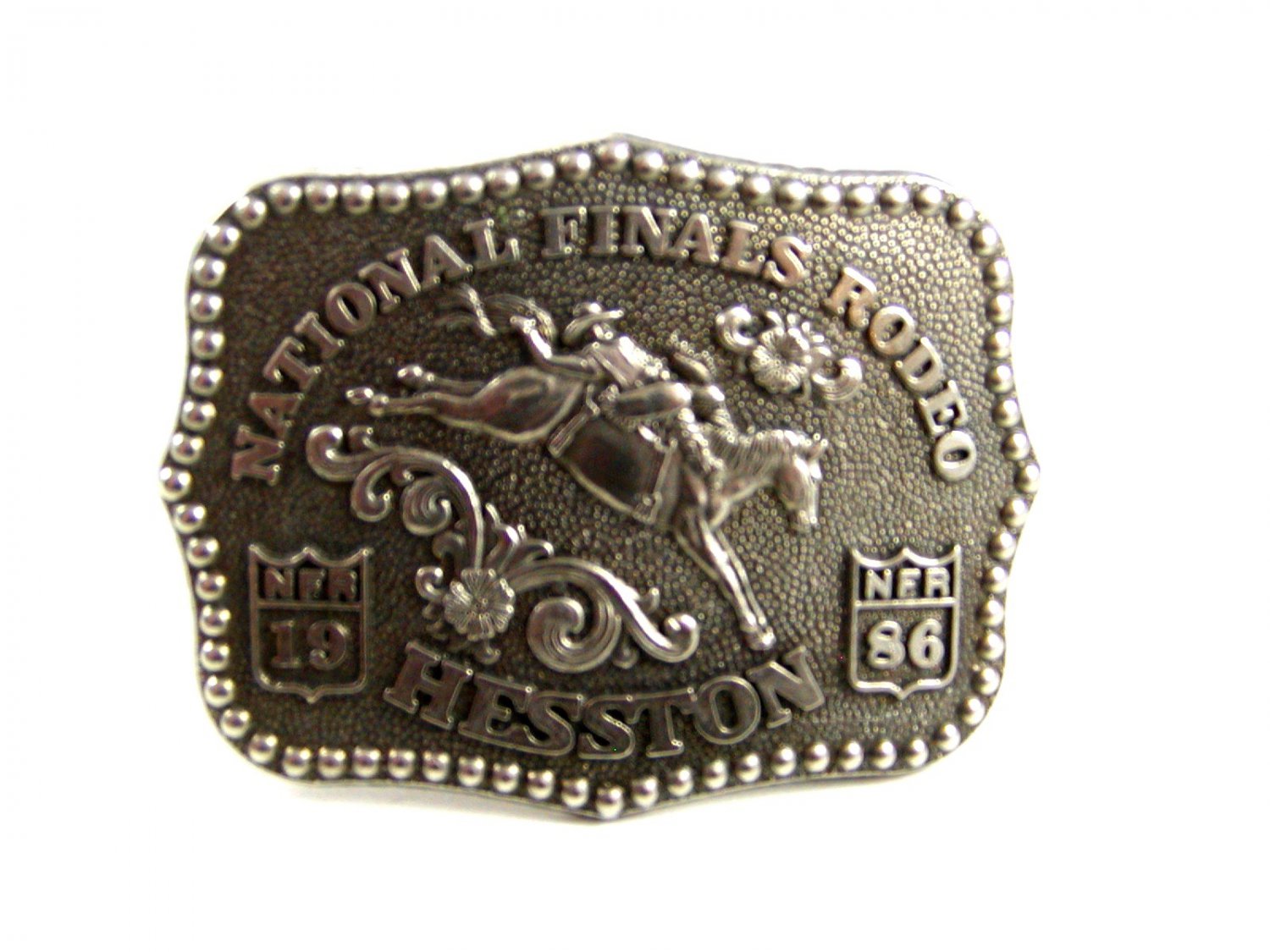 Mini 1980 National Finals Rodeo Calf Roping Belt Buckle by Hesston 72514