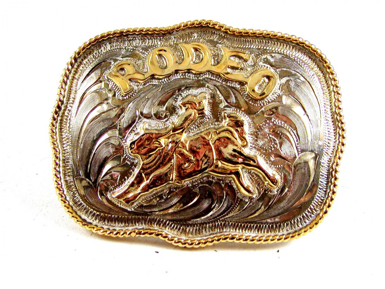 Western Cowboy Rodeo Bull Riding Belt Buckle by Silver Strike 12112013rr