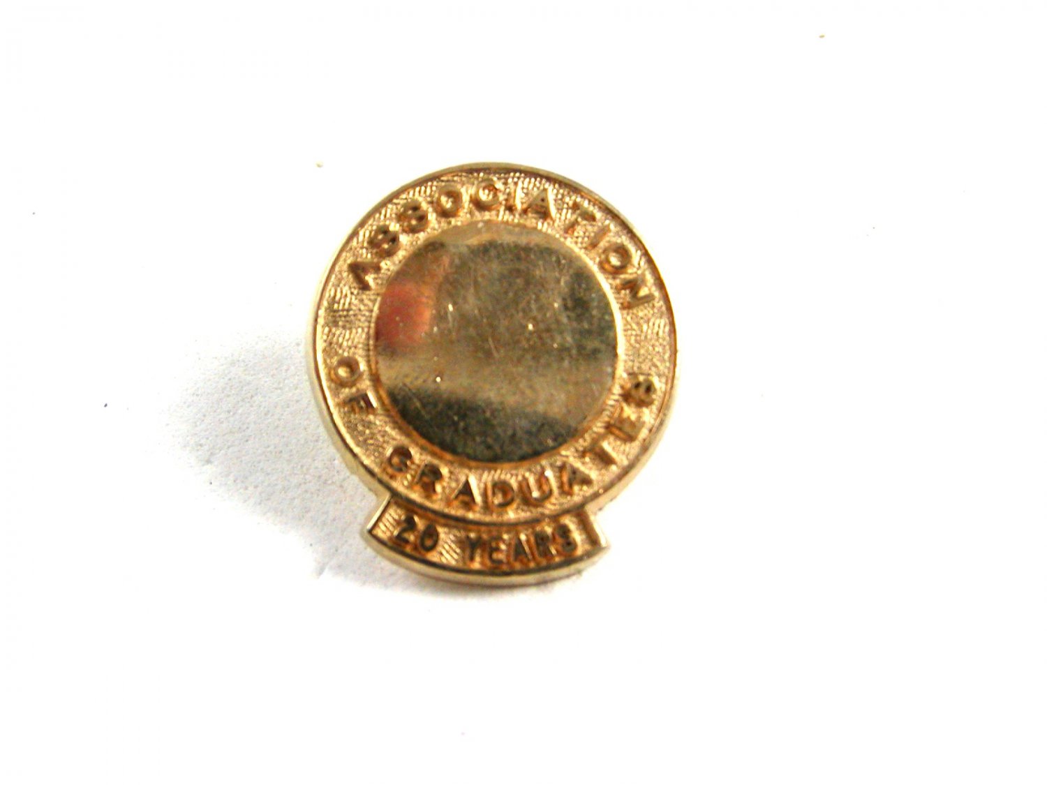 1960's-1970's Goldtone Association of Graduates 20 Year Pin 72414