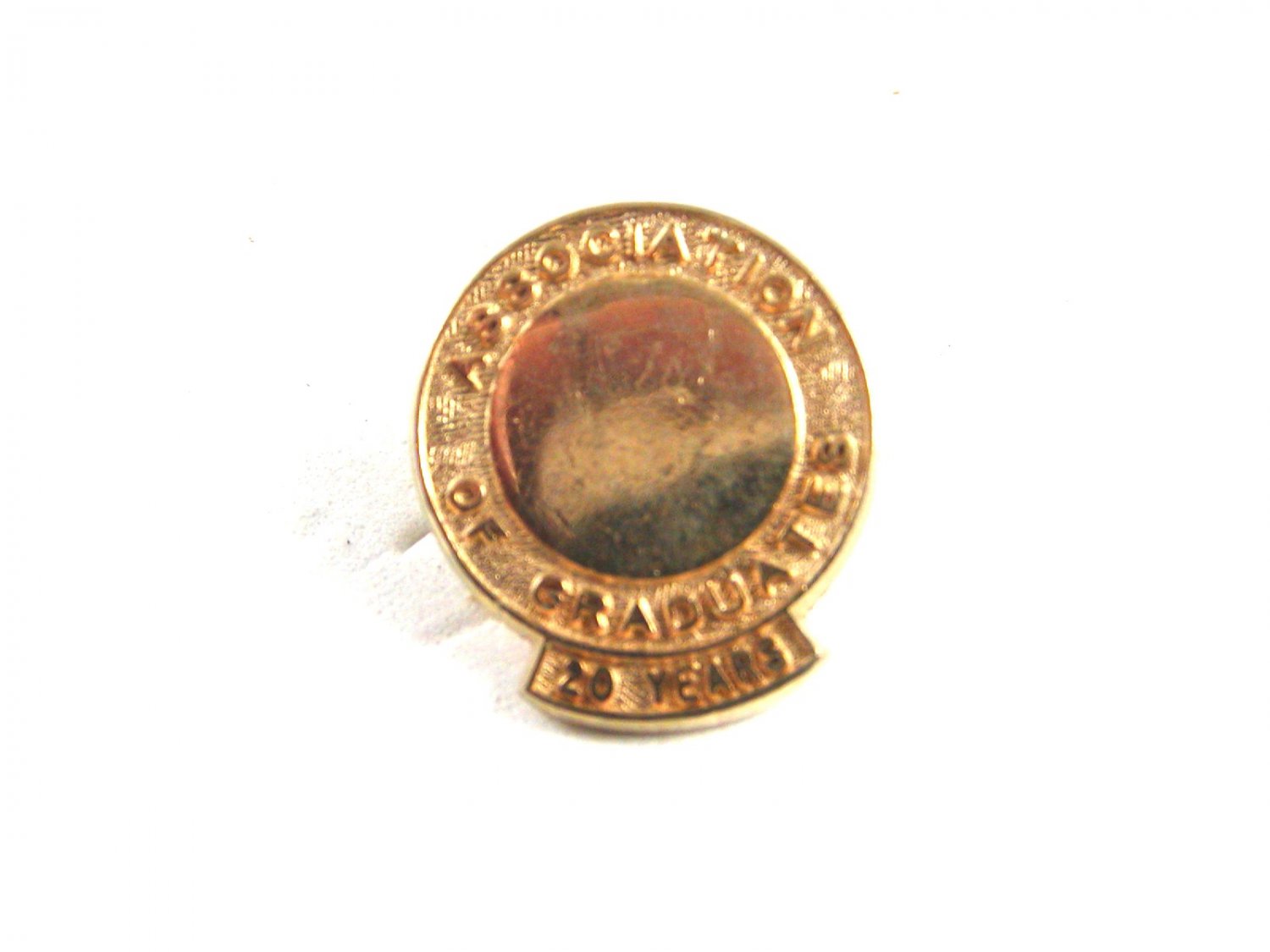 1960's-1970's Goldtone Association of Graduates 20 Year Pin 72414