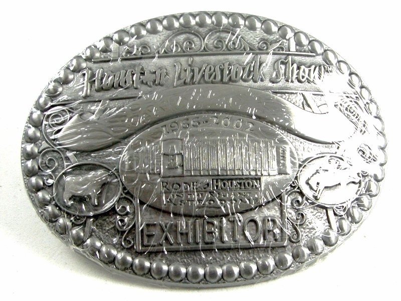 1966-2002 Houston Livestock Rodeo / Show Houston Astrodome Belt Buckle MIP