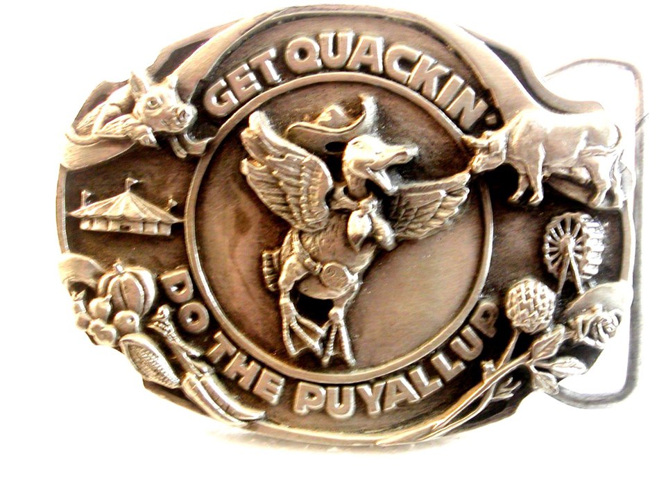 1985 Siskiyou Get Quackin Do The Puyallup Belt Buckle 3rd In Series