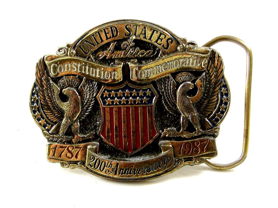 USA 1787 - 1987 Constitution Commemorative 200 Years Belt Buckle 11042013