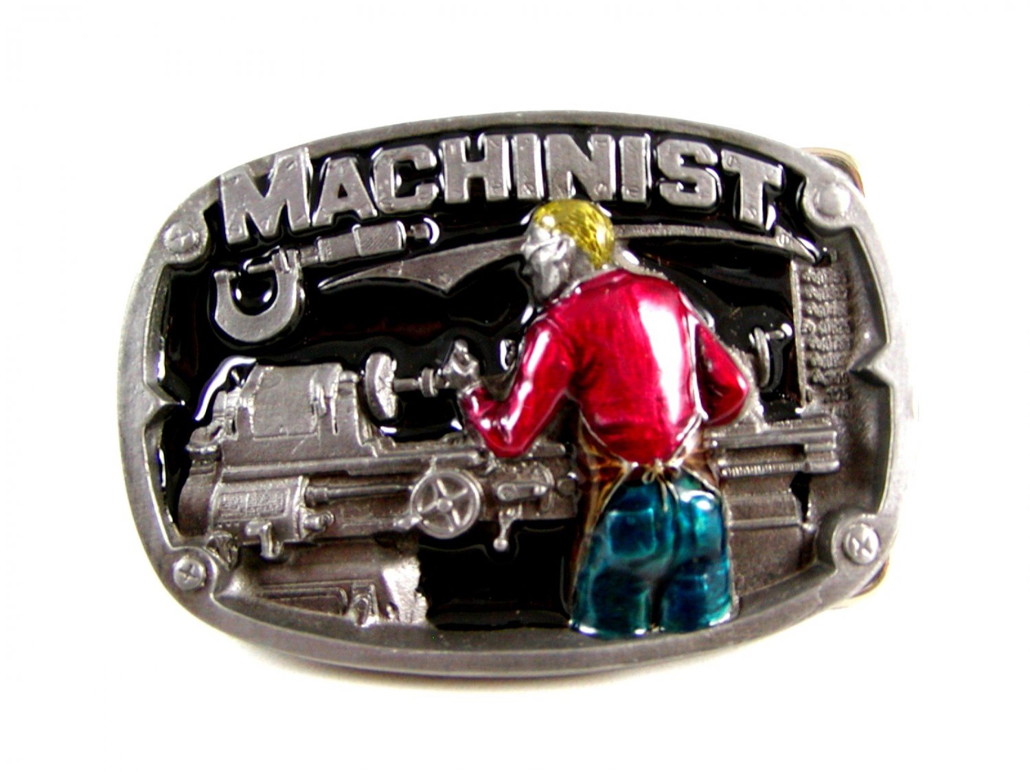 1986 Machinist Belt Buckle 5714 by Great American Buckle Co.