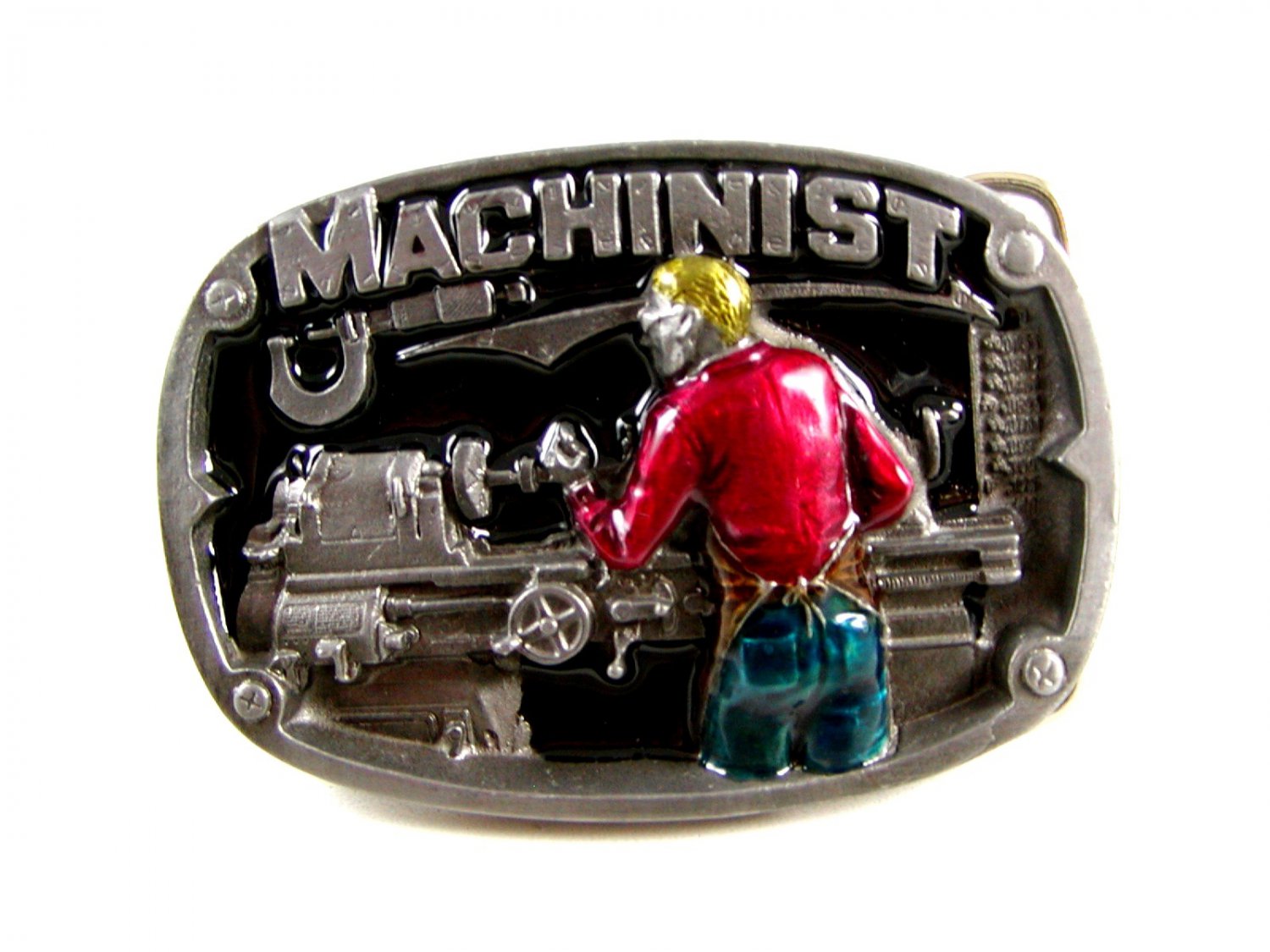 1986 Machinist Belt Buckle 5714 by Great American Buckle Co.