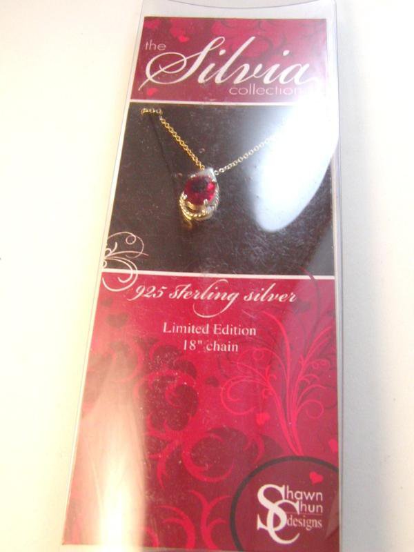 Sylvia Collection 18 Sterling Chain And Cz Pendant