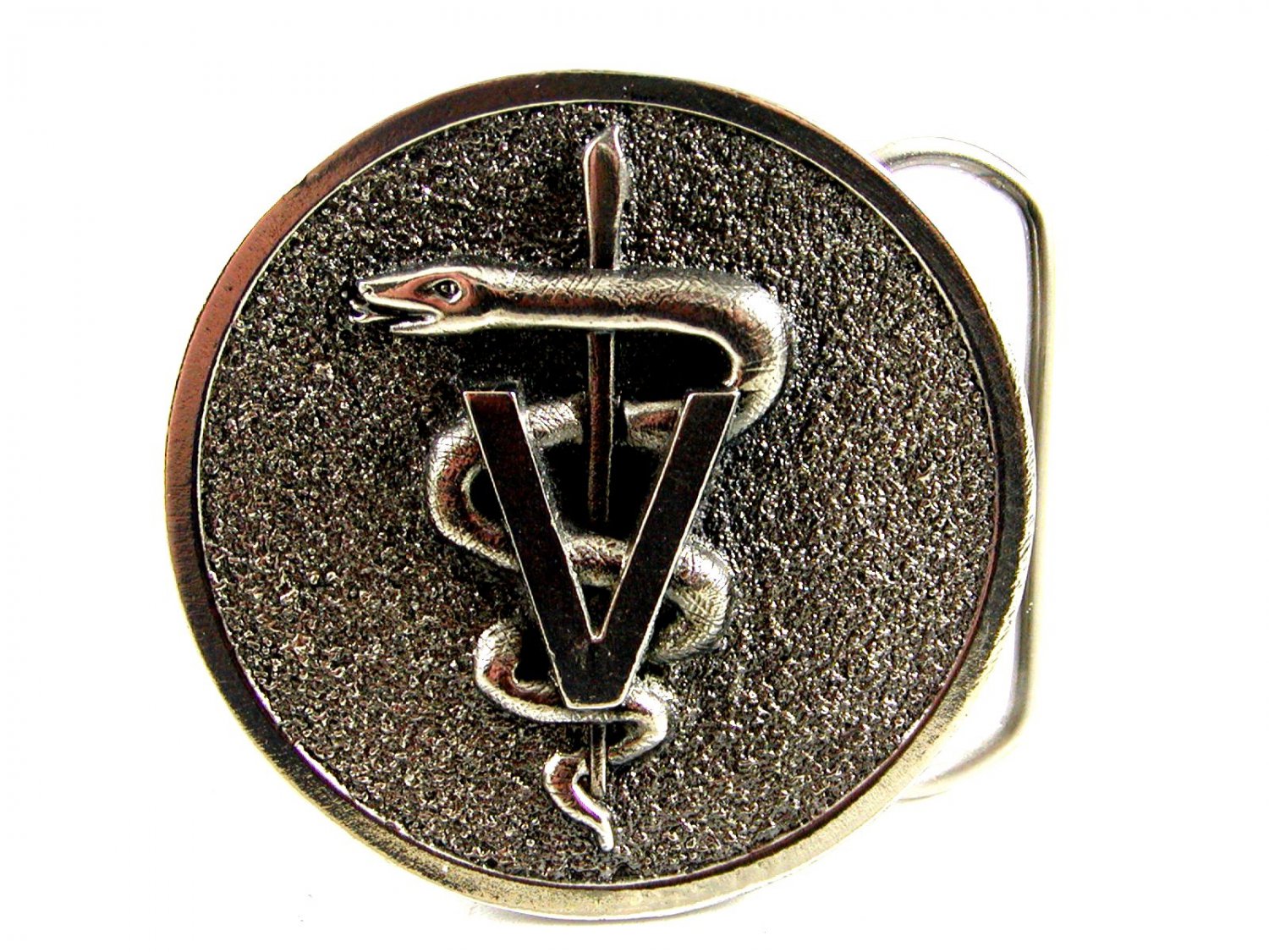 Veterinarians Vets with Snake & V Belt Buckle by Kane 11152013