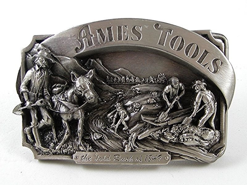 1985 Ames Tools Gold Rush of 1849 Belt Buckle By SISKIYOU 91616