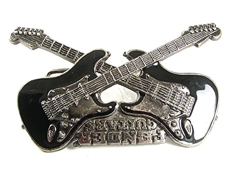 Huge 5 1/4" X 3 1/4" Vintage FENDER GUITAR Belt Buckle 92117