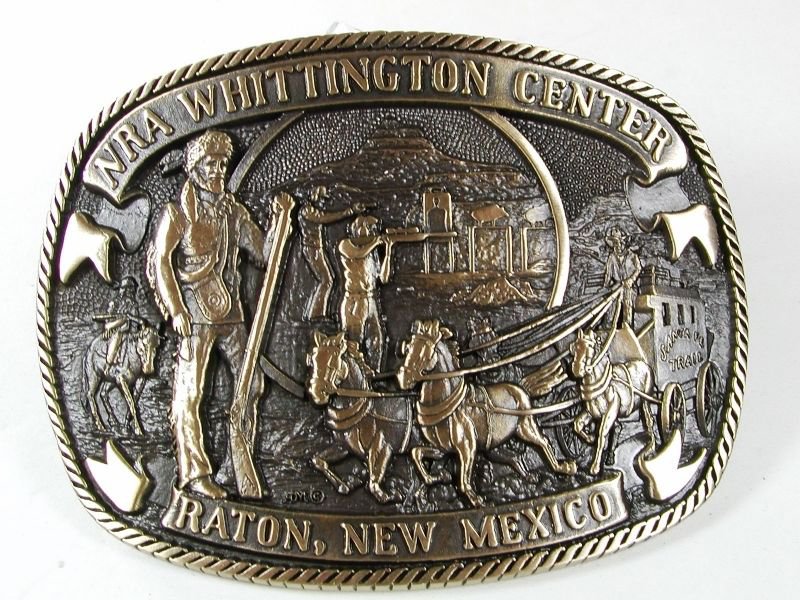 NRA Whittington Center Raton, NM Brass Belt Buckle By ADM 5516