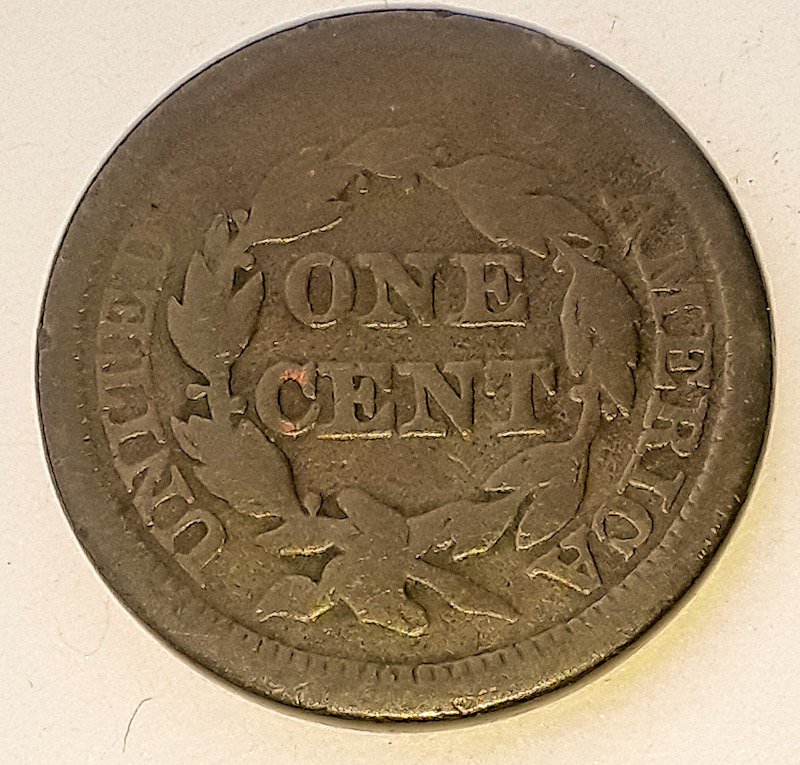 1845-P Braided Hair Large Cent (G)