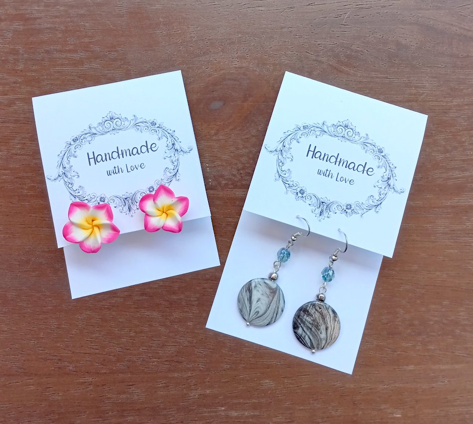 DIY Printable Earring Display Card Template Digital Download PDF Handmade