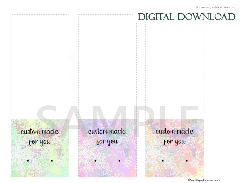 DIY Printable Earring Display Card Template Digital Download PDF Custom ...