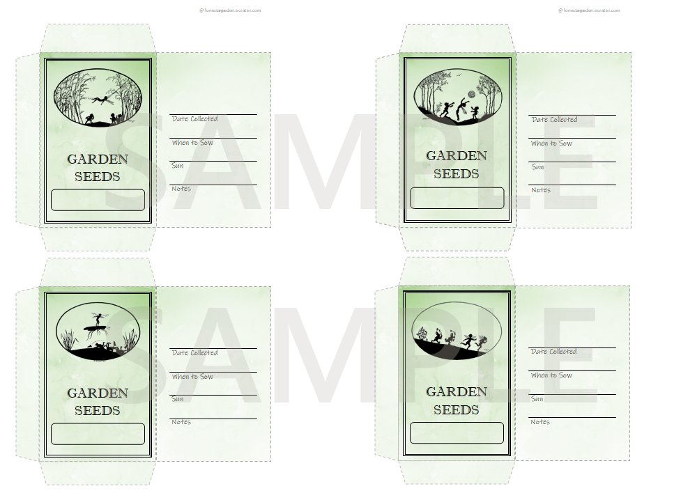 DIY Printable Seed Packet Template Digital Download PDF Fairy and Elves ...